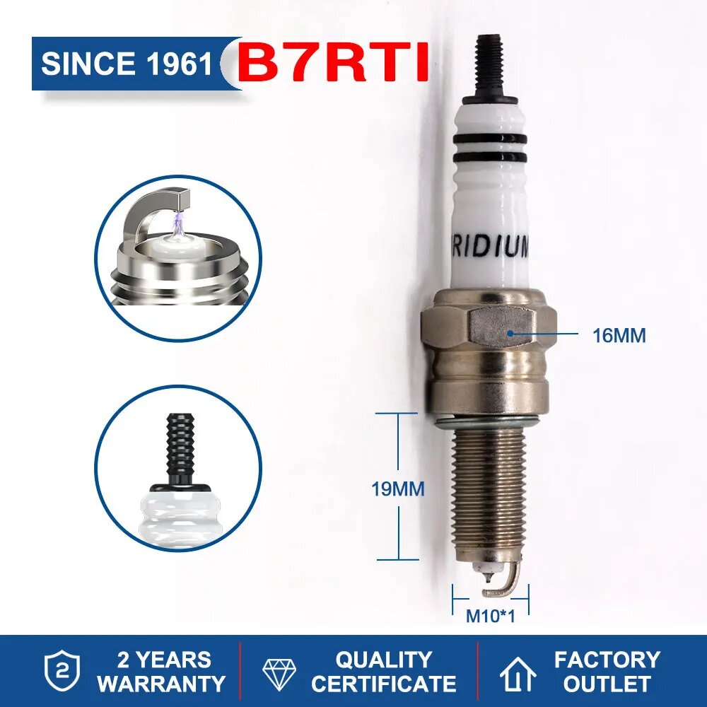 Оригинальный фонарь свечи свеча зажигания L7RTC DK7RTC B7RTC-9 B8RC E6TC E7C A7RTC KH5RTI-11 A7RTI B7RTI Замена для DENSO 4 pieces B7RTI