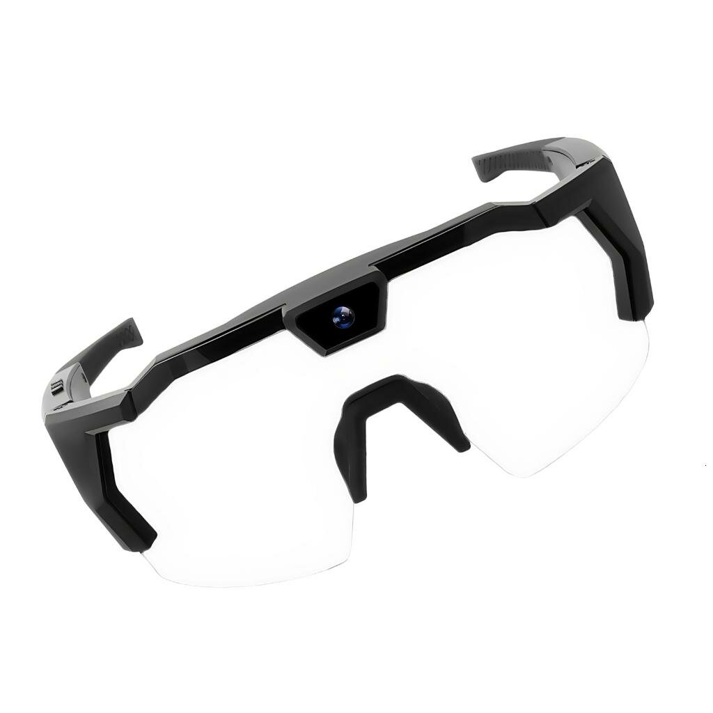 Умные очки с камерой для записи на улице, с беспроводным подключением, ветрозащитные, легкие для езды на велосипеде, Прозрачный Тип Б