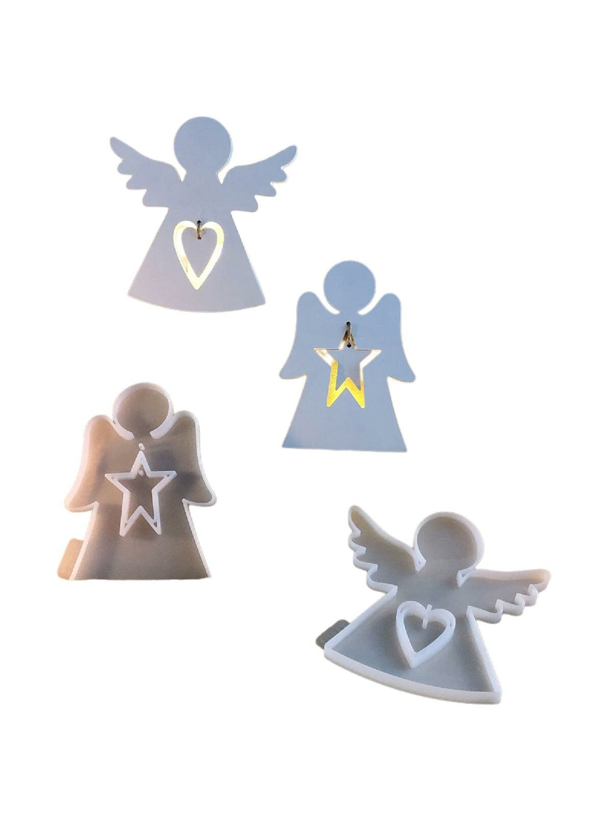 Силиконовая форма в виде крыла ангела для изготовления мыла для свечей