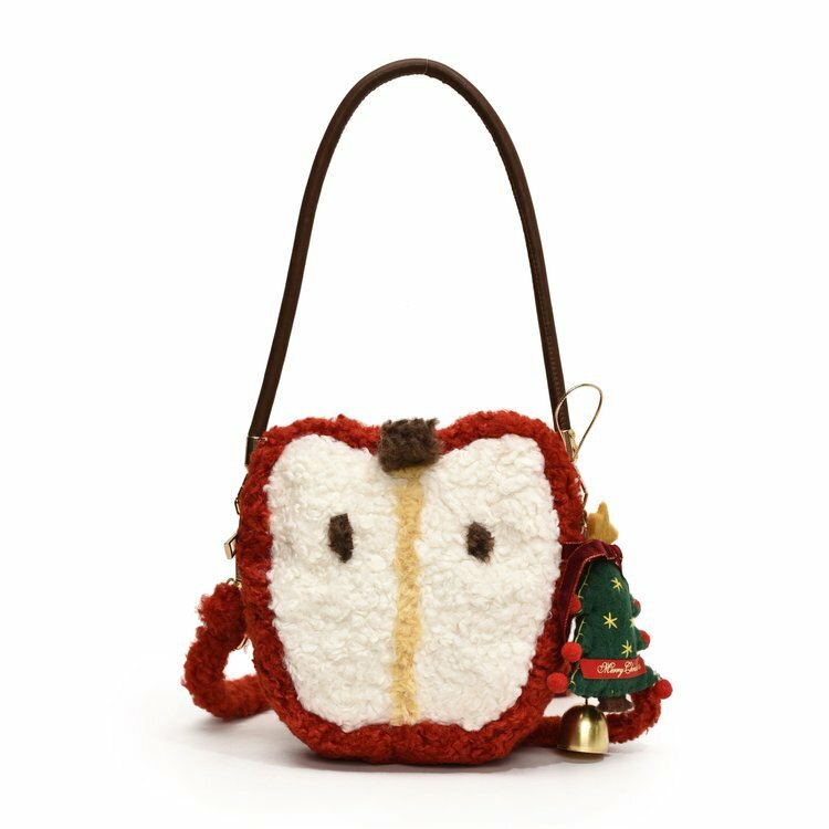 Нишевый дизайн, рождественская сумка из ягнячьей шерсти, пушистая, милая, через плечо для женщин (без аксессуаров)