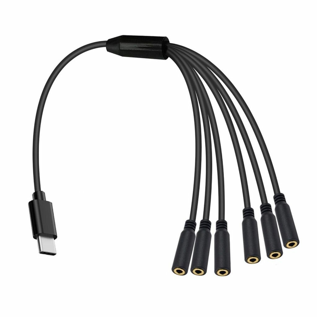 Разветвитель Type C на 3.5mm 6 в 1