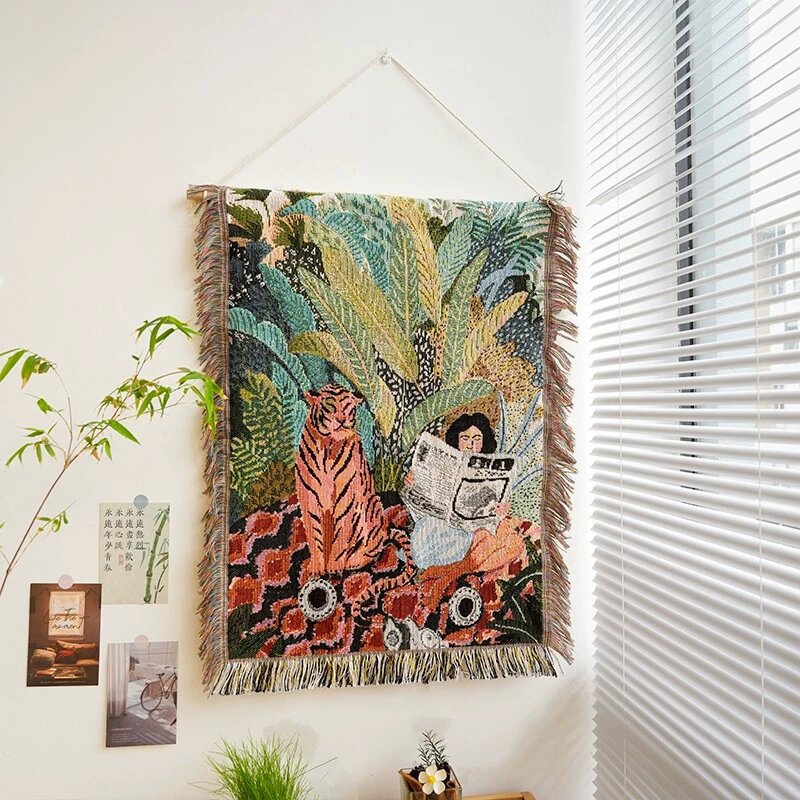 Настенный гобелен в американском стиле для декора в стиле кемпинга, украшение стен комнаты, настенное полотно, фоновое