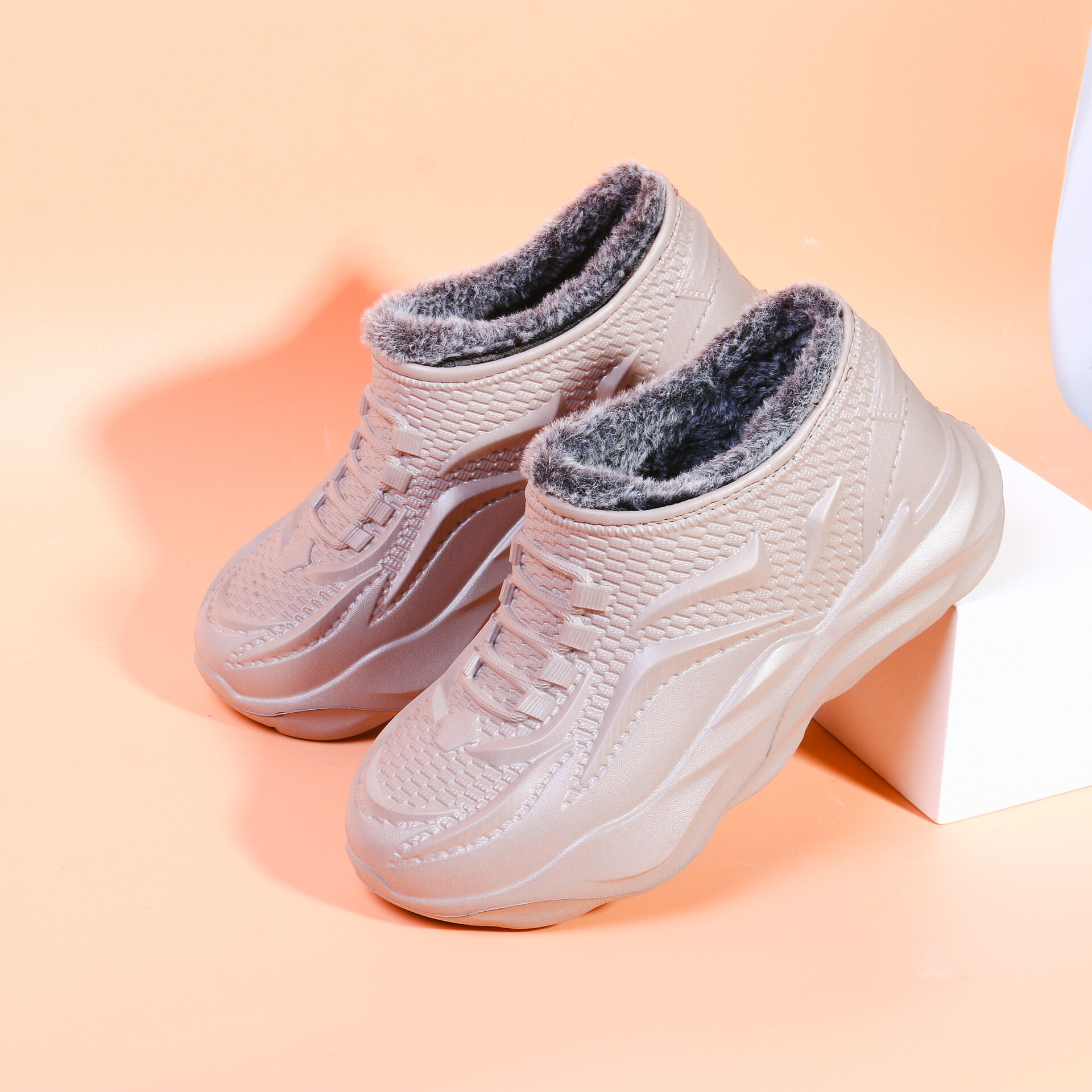 Мужские водонепроницаемые зимние ботинки, зимняя теплая нескользящая хлопковая обувь на флисовой подкладке, удобные утолщенные спортивные кроссовки.