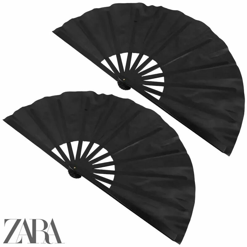 Традиционные Складные Веера, Для Танцев, Фестивалей, Портативные, Из Ткани, 2Шт