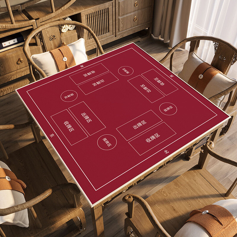 Специальная скатерть для стола маджонга, кристальный бархатный коврик, звукоизоляция и шумоподавление, квадратный коврик китайской культуры, дропшиппинг одной штуки