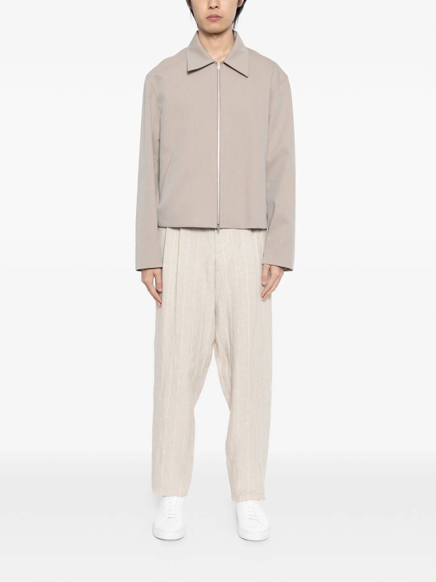 Брюки GIORGIO ARMANI Striped linen trousers, размер 48, разноцветный — фото 1