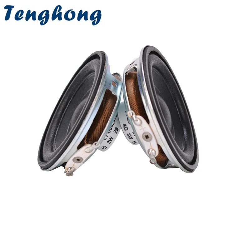 Tenghong 2 шт, 52 мм, 3 Ом, 3 Вт, полнодиапазонный аудиодинамик, круглый пузырьковый край, голосовой Bluetooth-динамик, домашний кинотеатр, 2 дюйма