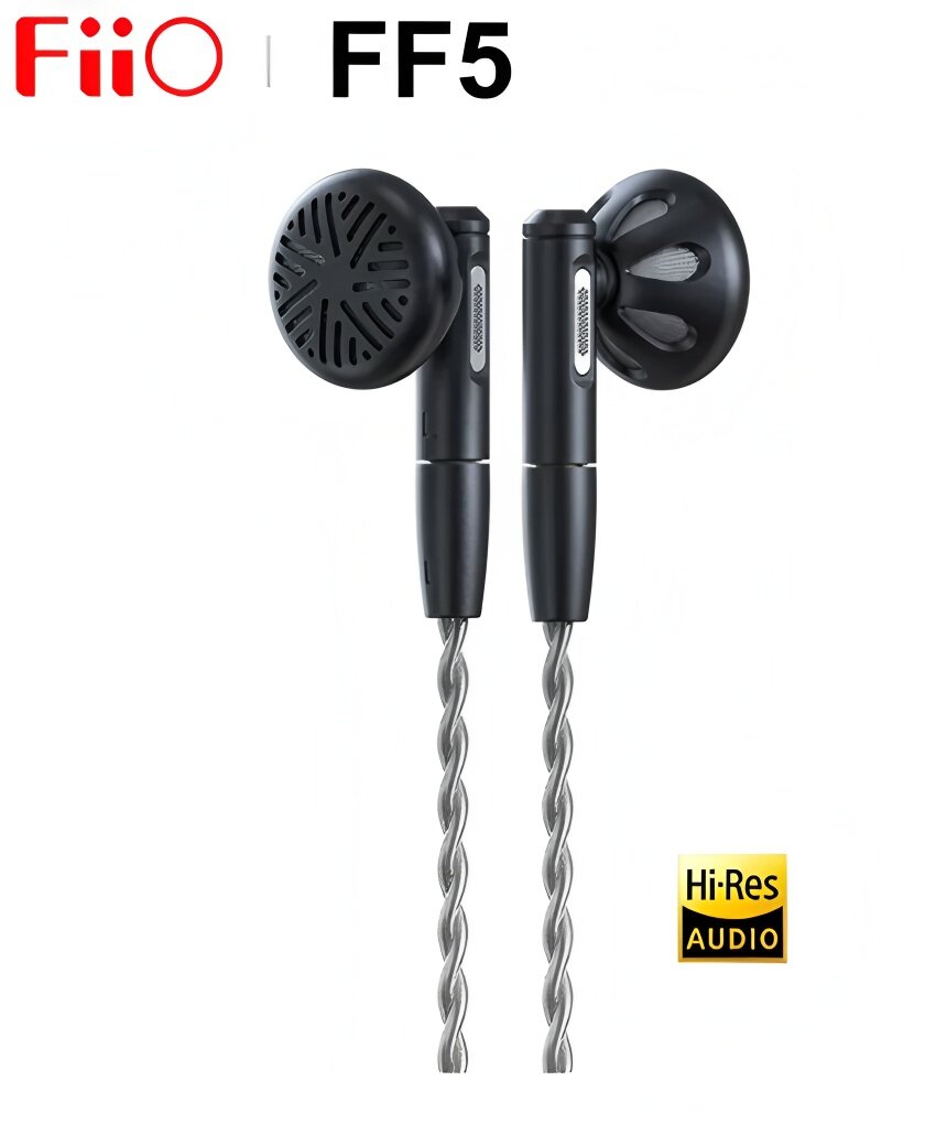 Наушники FiiO FF5 Hi-Res, проводные, внутриканальные, чёрные