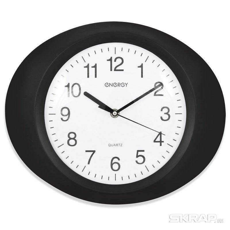 Часы настенные кварцевые ЕС-04 овальные ENERGY