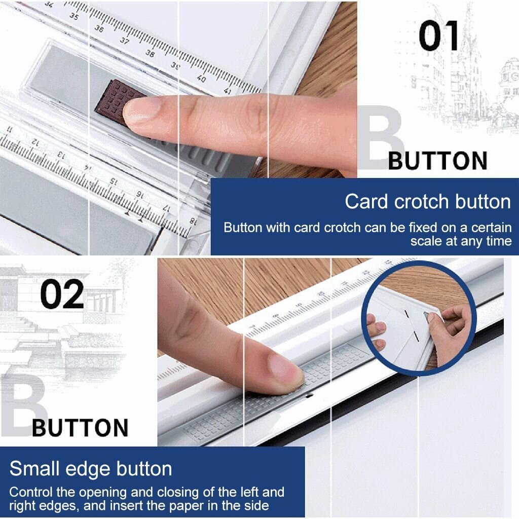 Метрической линейкой оснащен премиум чертежный стол
