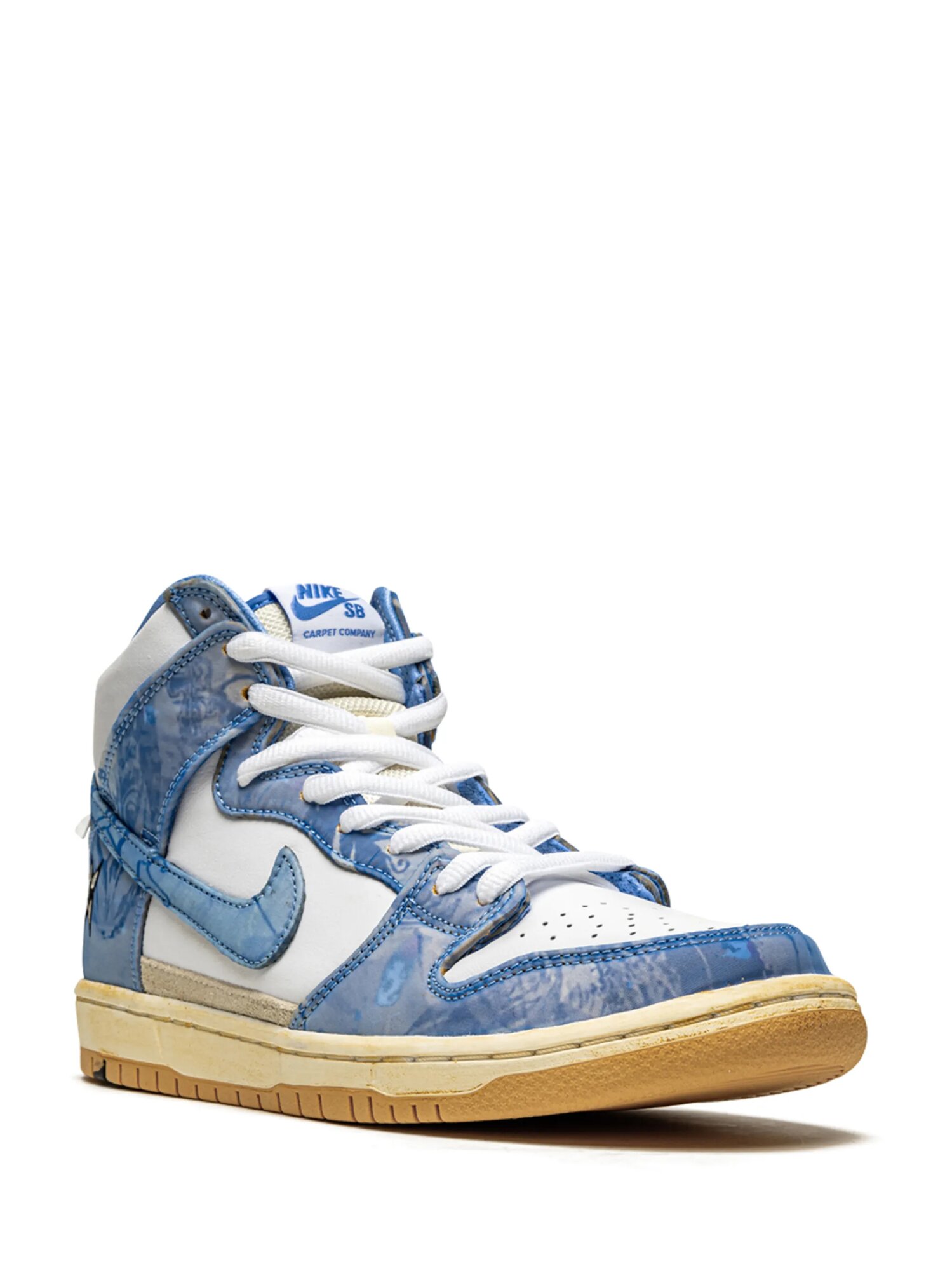 Кроссовки NIKE x Carpet Company SB Dunk High, размер 8.5 US, серебристый — фото 1