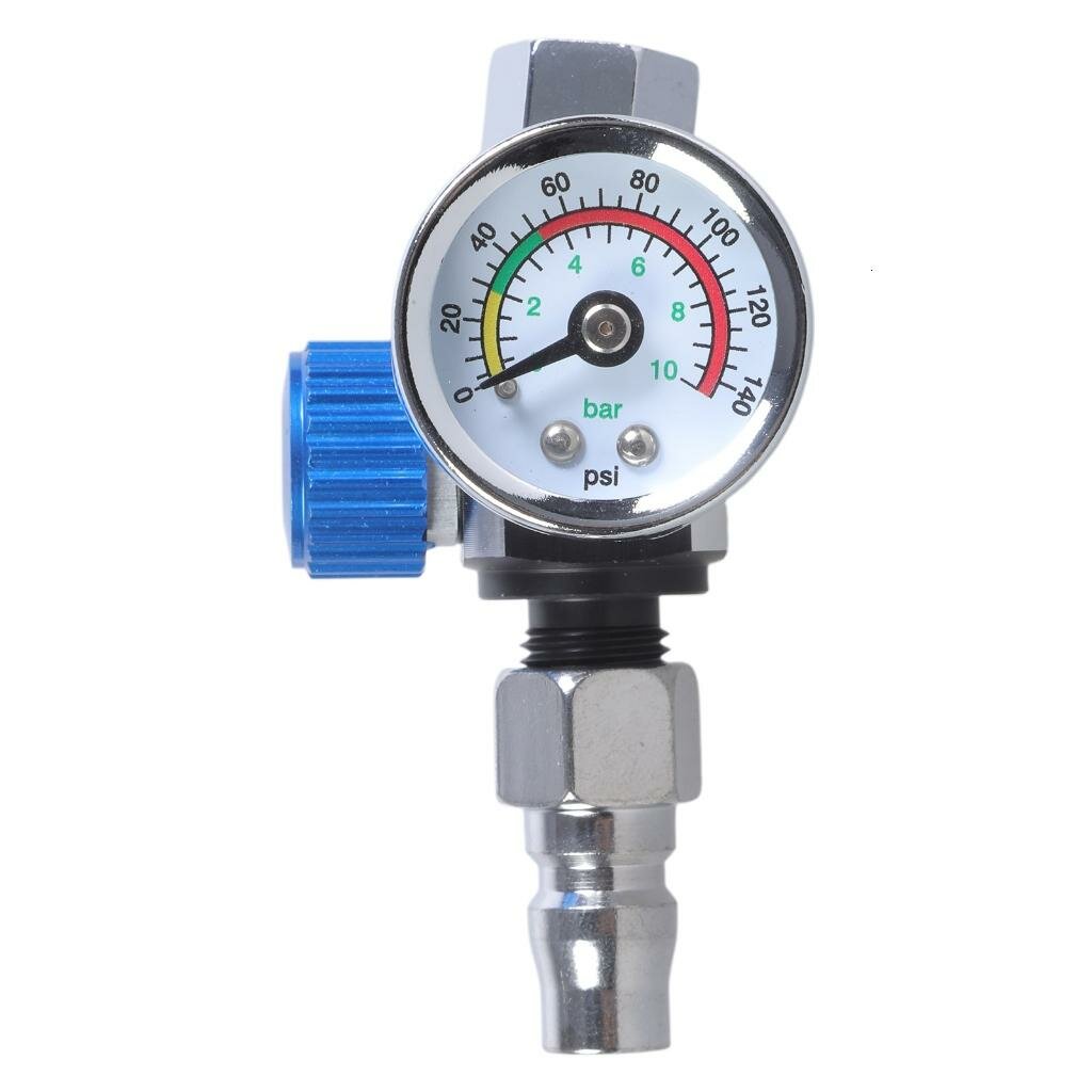 Регулятор давления воздуха 1/4 дюйма для распылителей, Синий