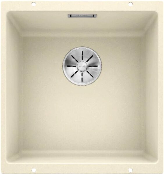 Мойка кухонная Blanco Subline 400-U 43x46, мойка для кухни, квадратная, под столешницу, бежевая, матовая