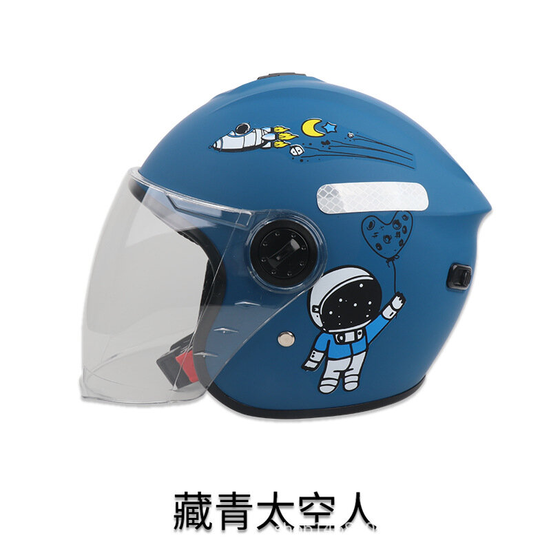 Детский мотоциклетный шлем для мальчиков и девочек, электрический транспорт для детей, теплый полушлем для осени и зимы, четыре сезона