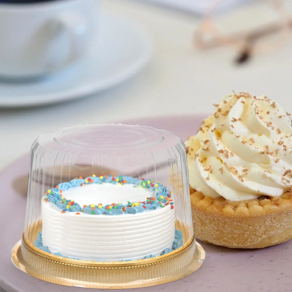 Прозрачные Коробки Для Торта С Крышкой 20 Штук 15 5X12 5Cm Золотой