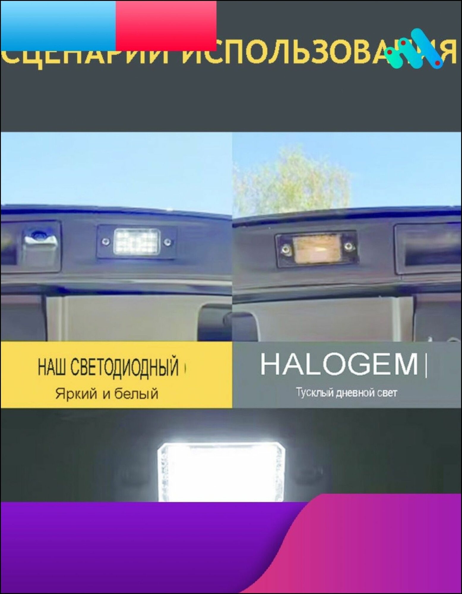 Эксклюзивная светодиодная подсветка номерного знака багажника для VW Bora, Tiguan, Touareg Mk1, Passat B55 Wagon