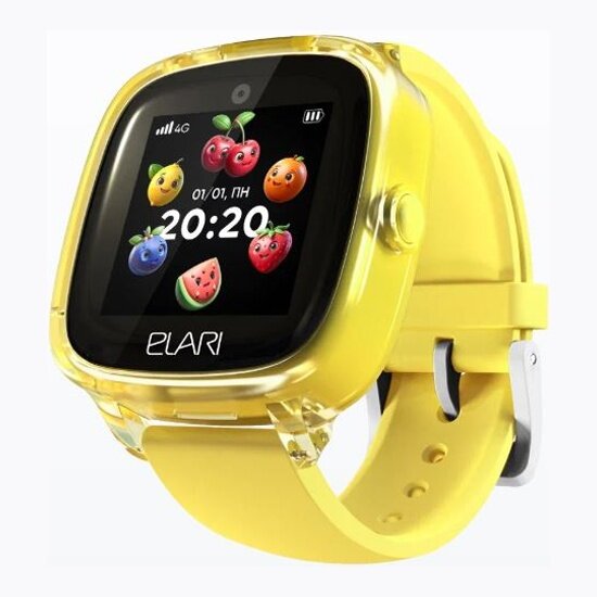 Детские умные часы Elari KidPhone Fresh 4G, 1.4", желтый
