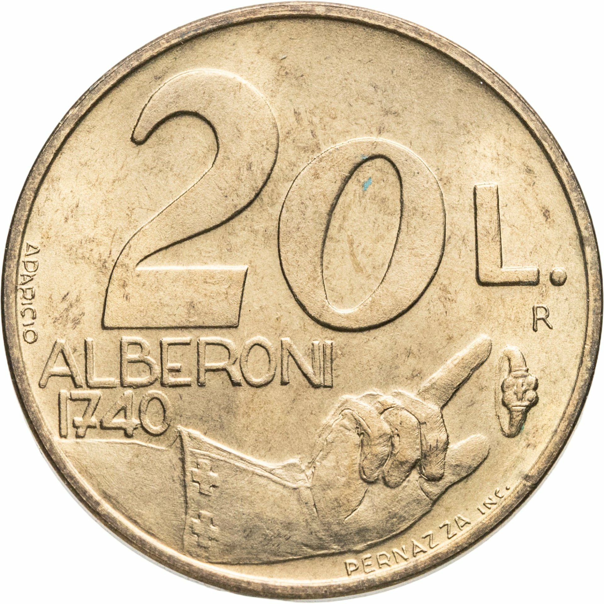 Сан-Марино 20 лир lire 1991, Бронза, в сохранности UNC