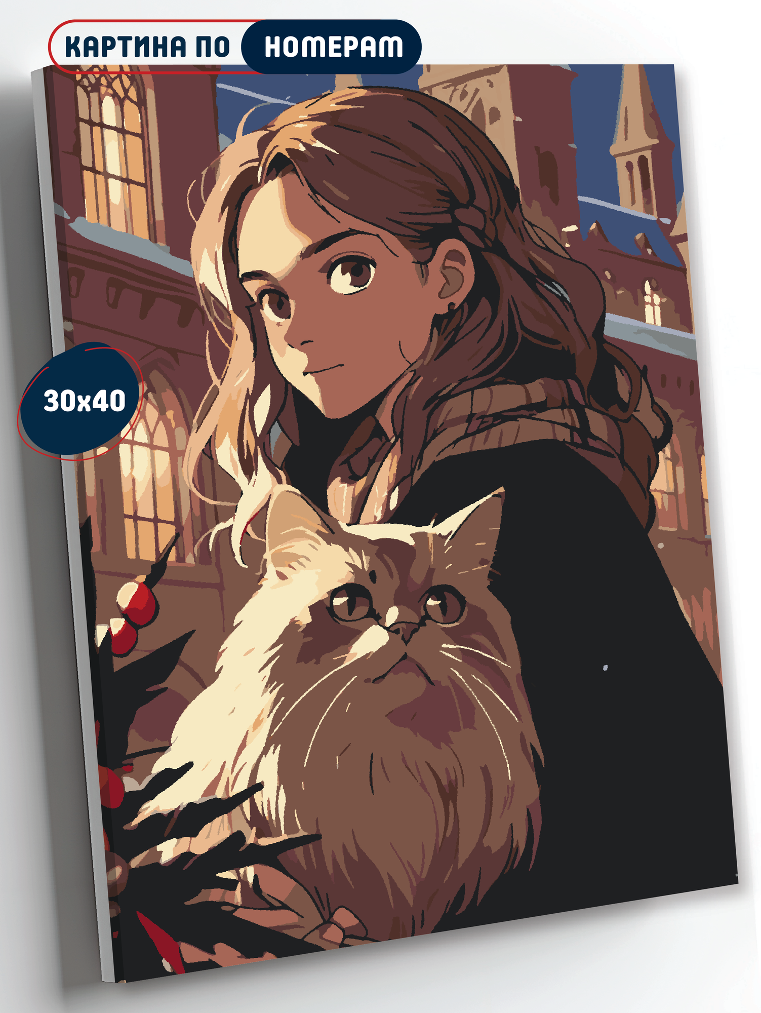 Картина по номерам "Гермиона", Холст на подрамнике 30х40