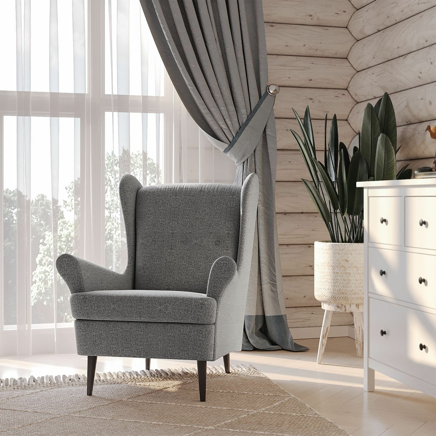 Кресло для отдыха вало, 82х98х101 см, серый, ГУД лакк