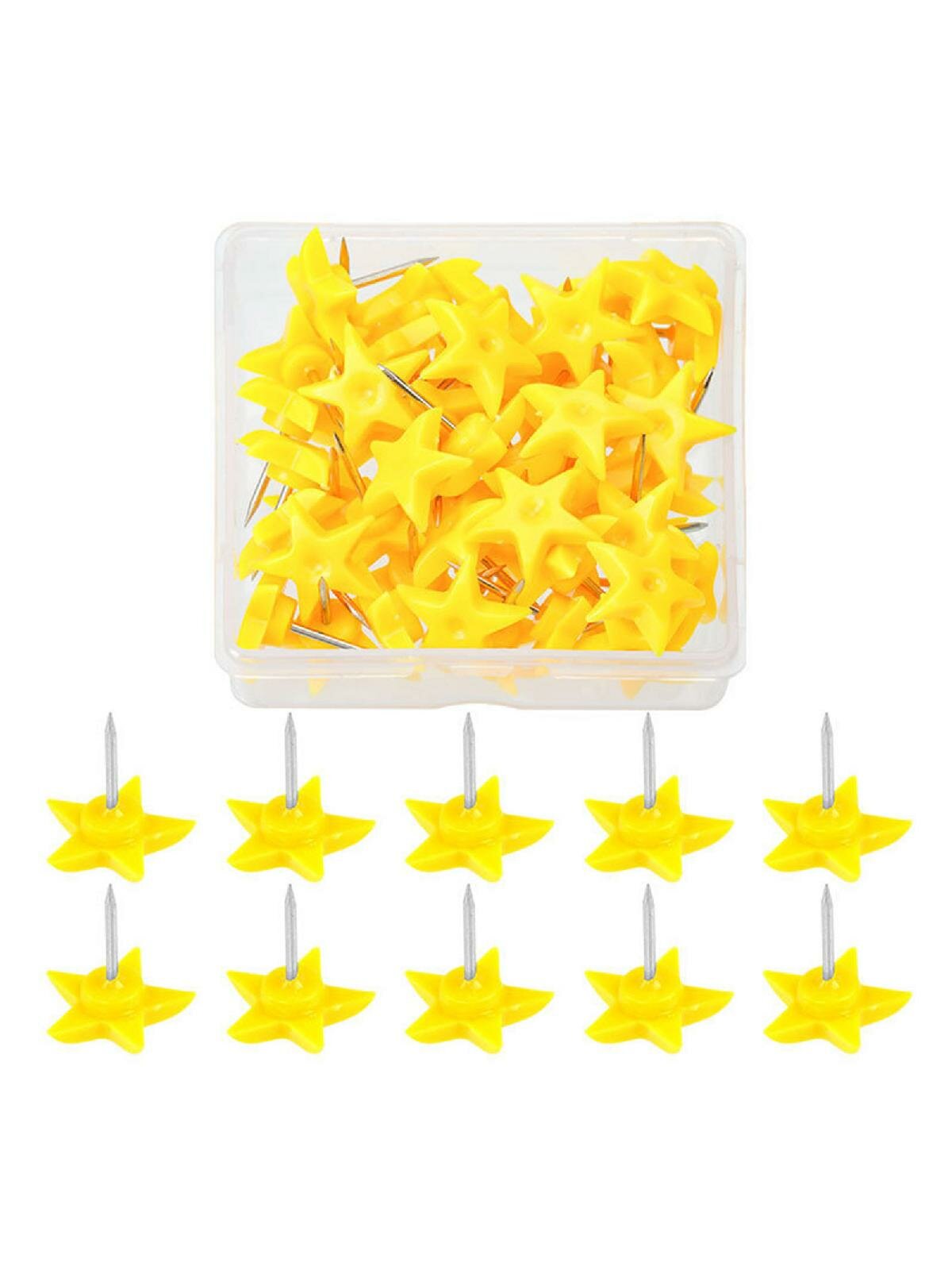 50шт штифтов Декоративные булавки для карт Пробковая доска объявлений, кнопки для наклеек для офиса