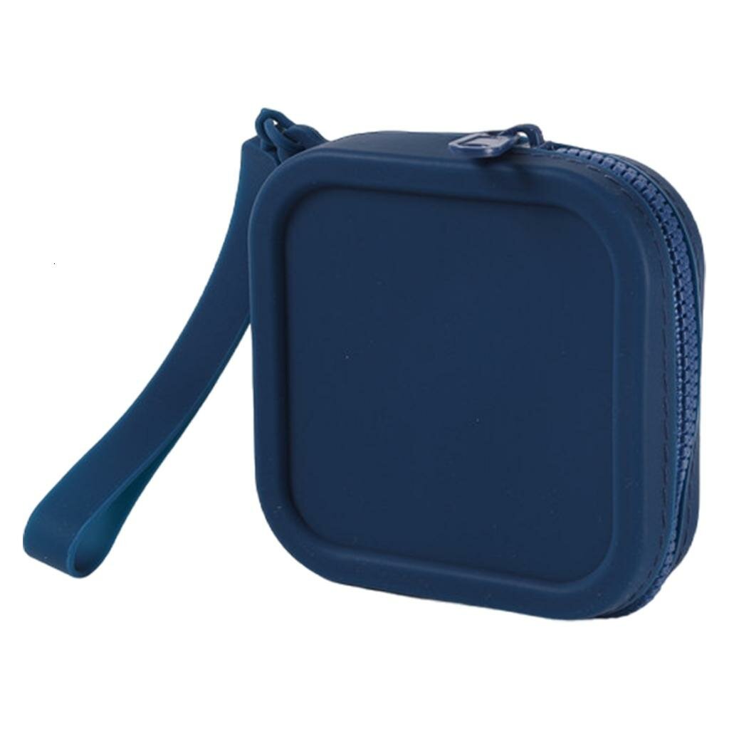 Силиконовая квадратная сумочка Маленькая сумка для наушников Маленькая сумка для монет Зарядный кабель Сумка для проводов