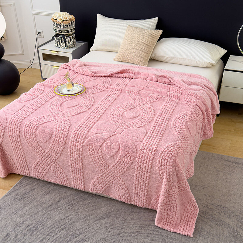 2026 Новейшее двустороннее бархатное одеяло из облачного норкового бархата, фланелевое мягкое хлопковое бархатное жаккардовое многофункциональное одеяло, плед, подарок, оптовая продажа