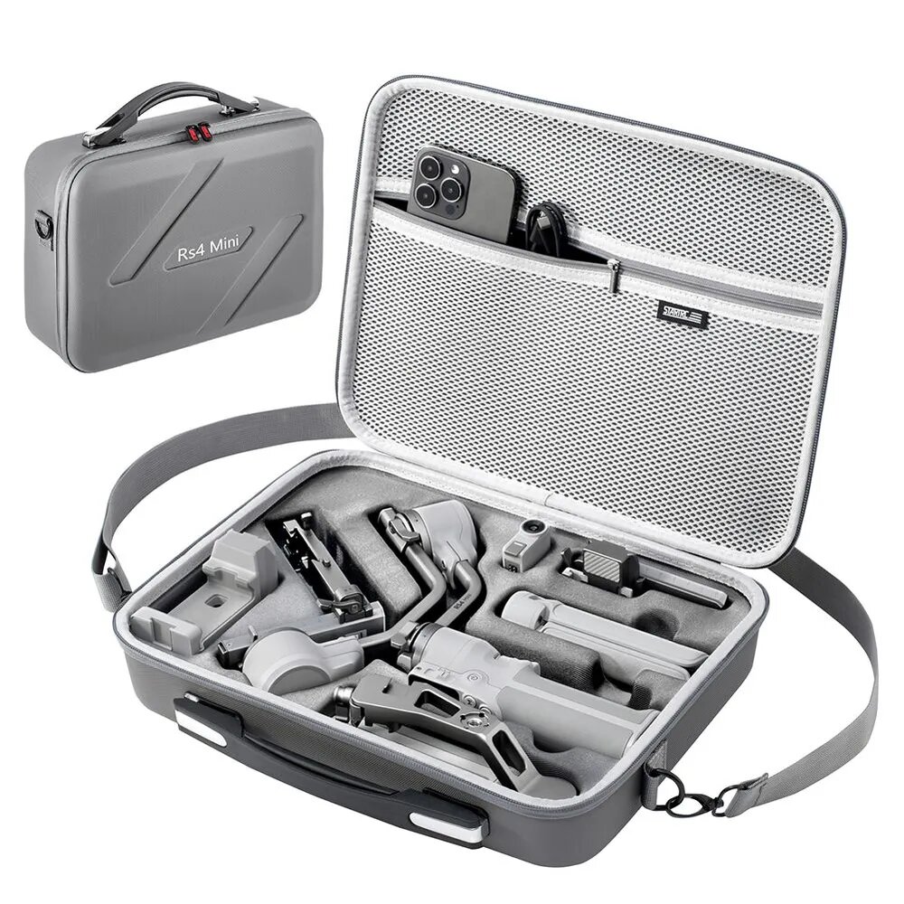 Чехол для стабилизатора DJI RS 4 Mini, глубокая посадка, ПУ-материал, ручка и ремень