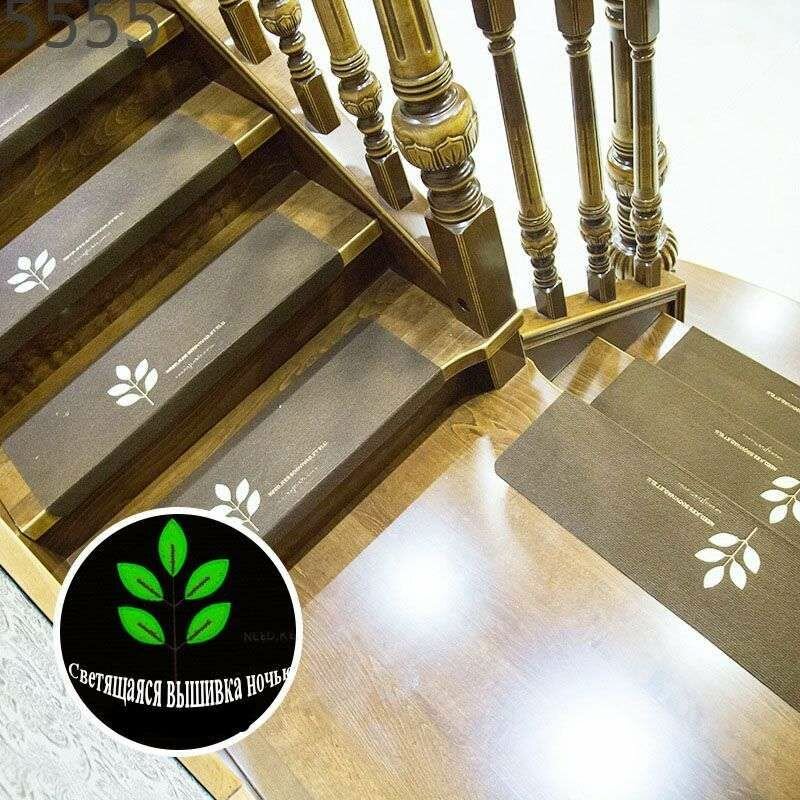 Коврики для лестниц: нескользящие, звуконепроницаемые, теплые, светящиеся ночью, с рисунком листьев