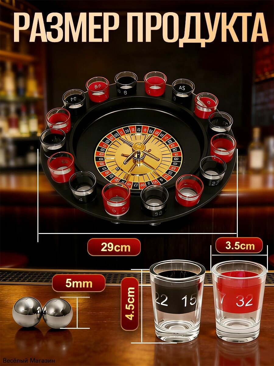 Игра-рулетка с рюмками для веселой компании