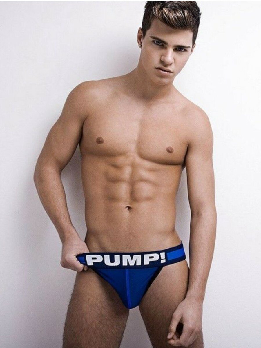 Мужские трусы джоки темно-синие Pump Navy Jock H115 нейлон/хлопок L (48)