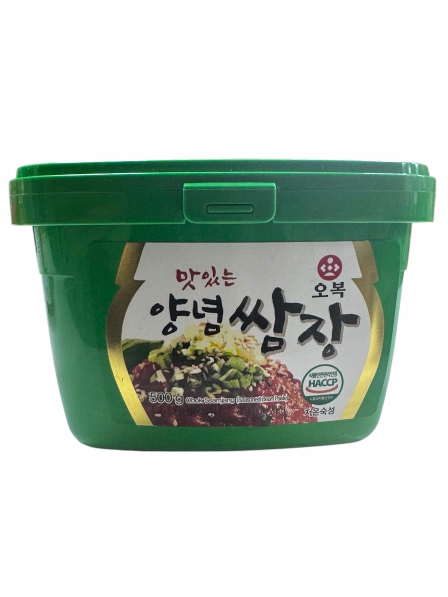 Обок Смешанная перцовая и соевая паста Самдян банка 500 гр / зеленая