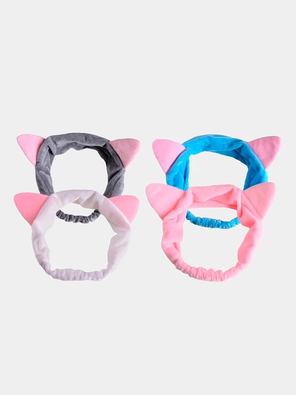 Повязка на голову кошачьи ушки, косметическая