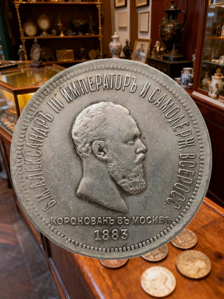 Монеты/Памятная монета 1883 года российского царя Александра III