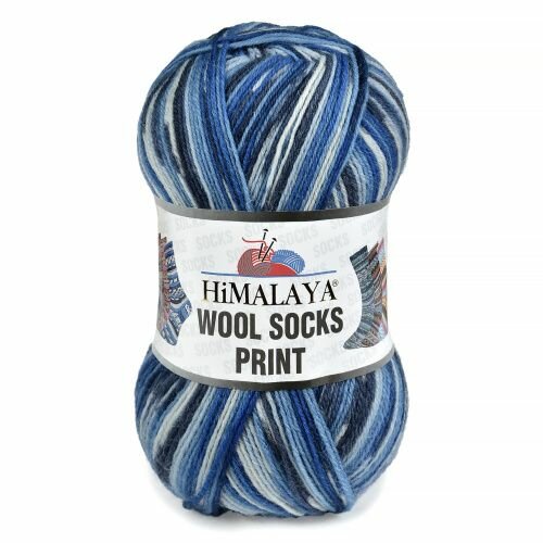 Пряжа Himalaya Wool Socks print S19-06 ( 1 моток, 100г/400м)