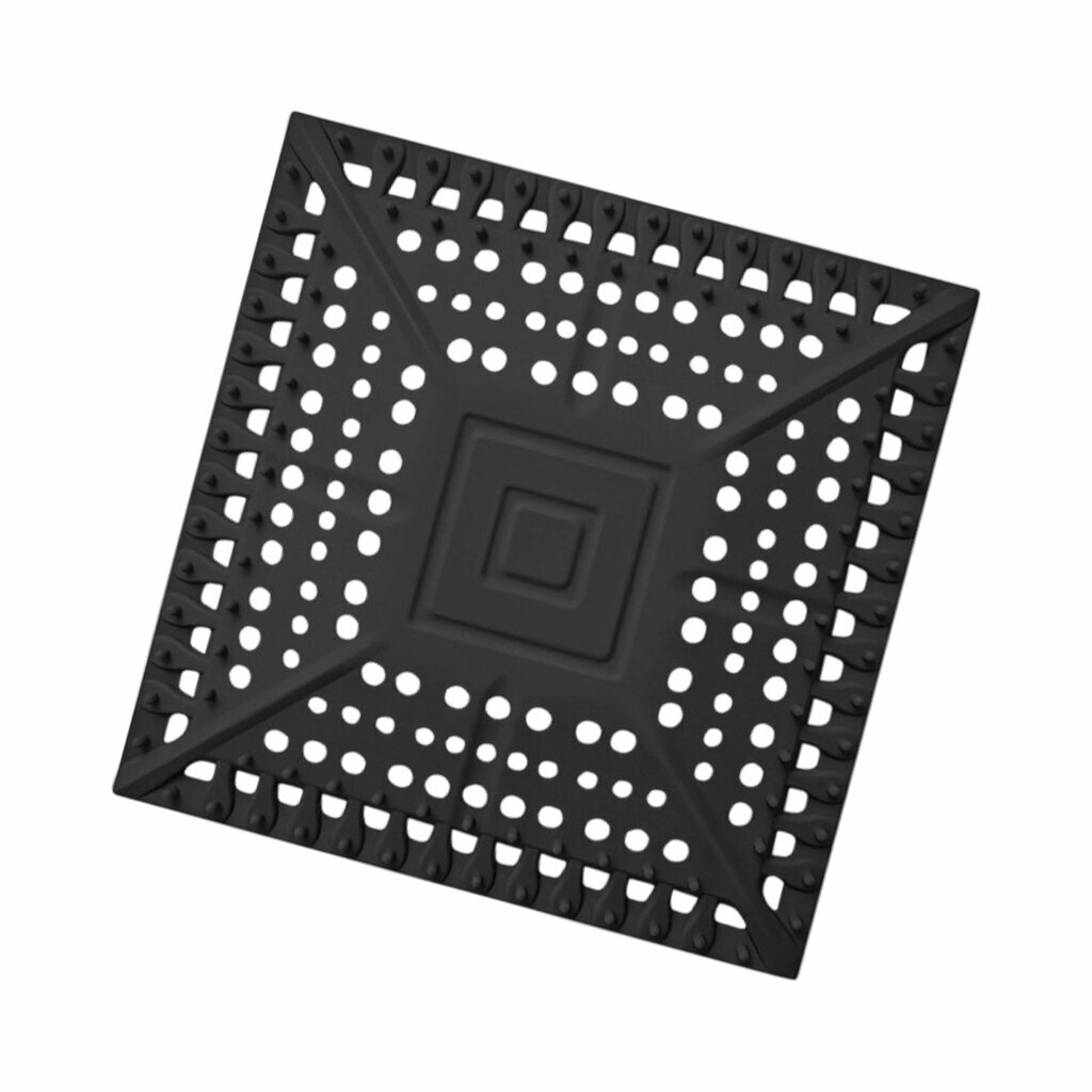 Квадратная силиконовая Крышка для слива в полу-черный