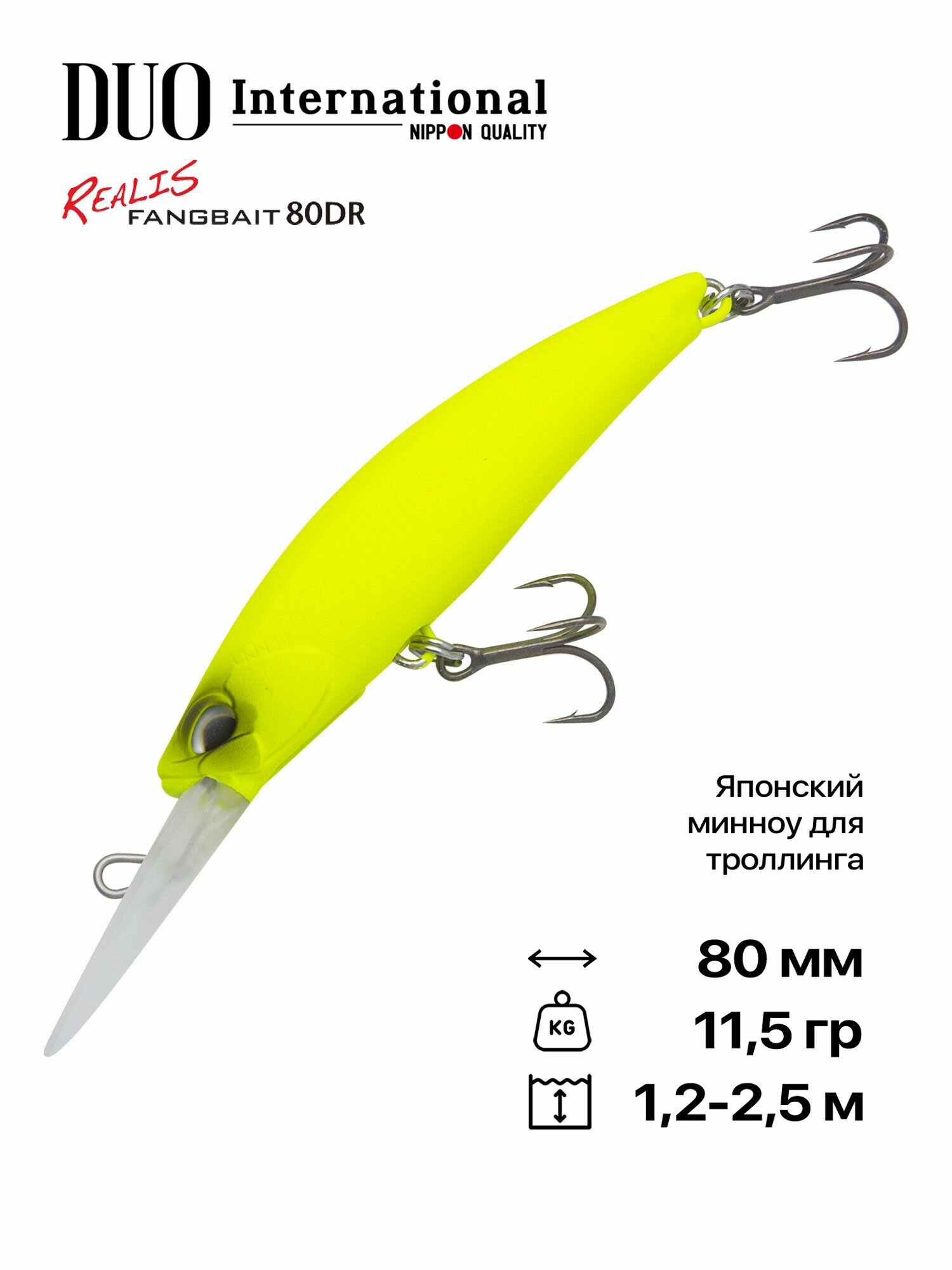 Воблер DUO Realis Fangbait 80 DR, 80 мм, 11,5 гр, #ACC0028 Mat Chart