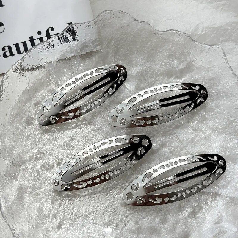 Серебряные геометрические заколки для волос BB Y2K 2 штуки Серебряный, 2PCS, Silver