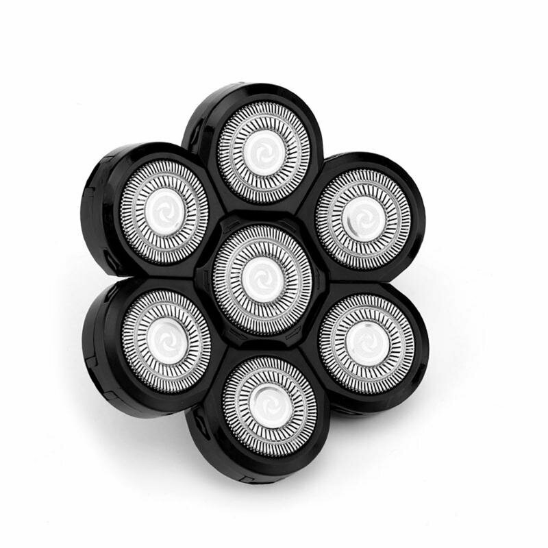 Насадка для бритвы 5/6/7/8 голов для бритья головы, черные 7 лезвий