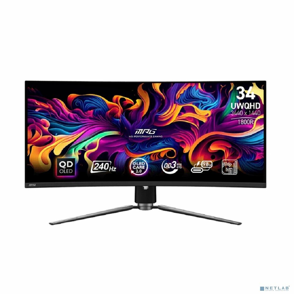 Монитор MSI MPG 34" 341CQPX черный QD OLED LED 3440x1440 240