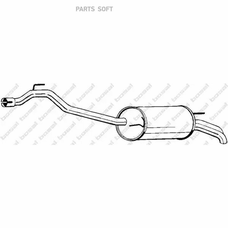Глушитель задний (V.W. TRANSPORT 98-03 ) от официального дистрибьютора, BOSAL, артикул 283483