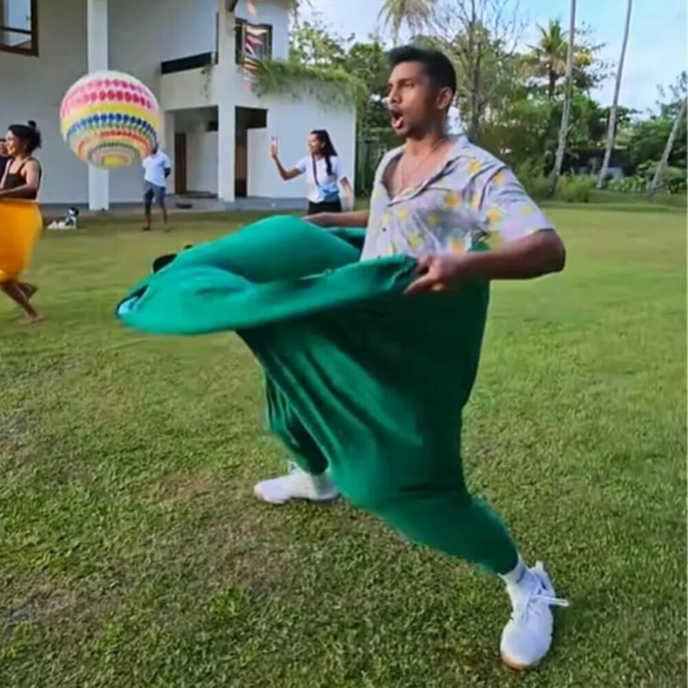 Игровой набор для двора "Бабушкины штанишки", Подходит для семейных вечеринок, с 2 надувными мячами и 1 воздушным насосом