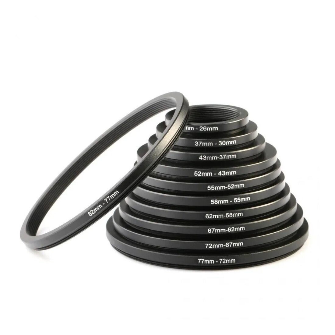 Комплект понижающих переходных колец для светофильтров K&F Concept Step Down Ring SKU0801 (11 штук)