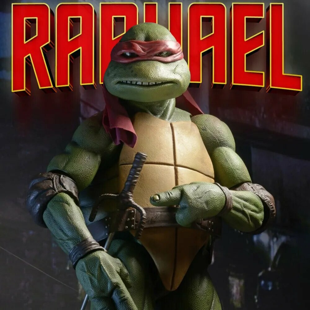 Экшен-фигурка Teenage Mutant Ninja Turtles / Черепашка ниндзя Рафаэль 1990г 18см