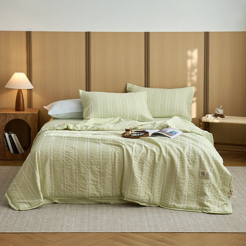 Новое корейское летнее одеяло из жаккардового катионного хлопка с окрашенной пряжей для мамы и ребенка типа А с