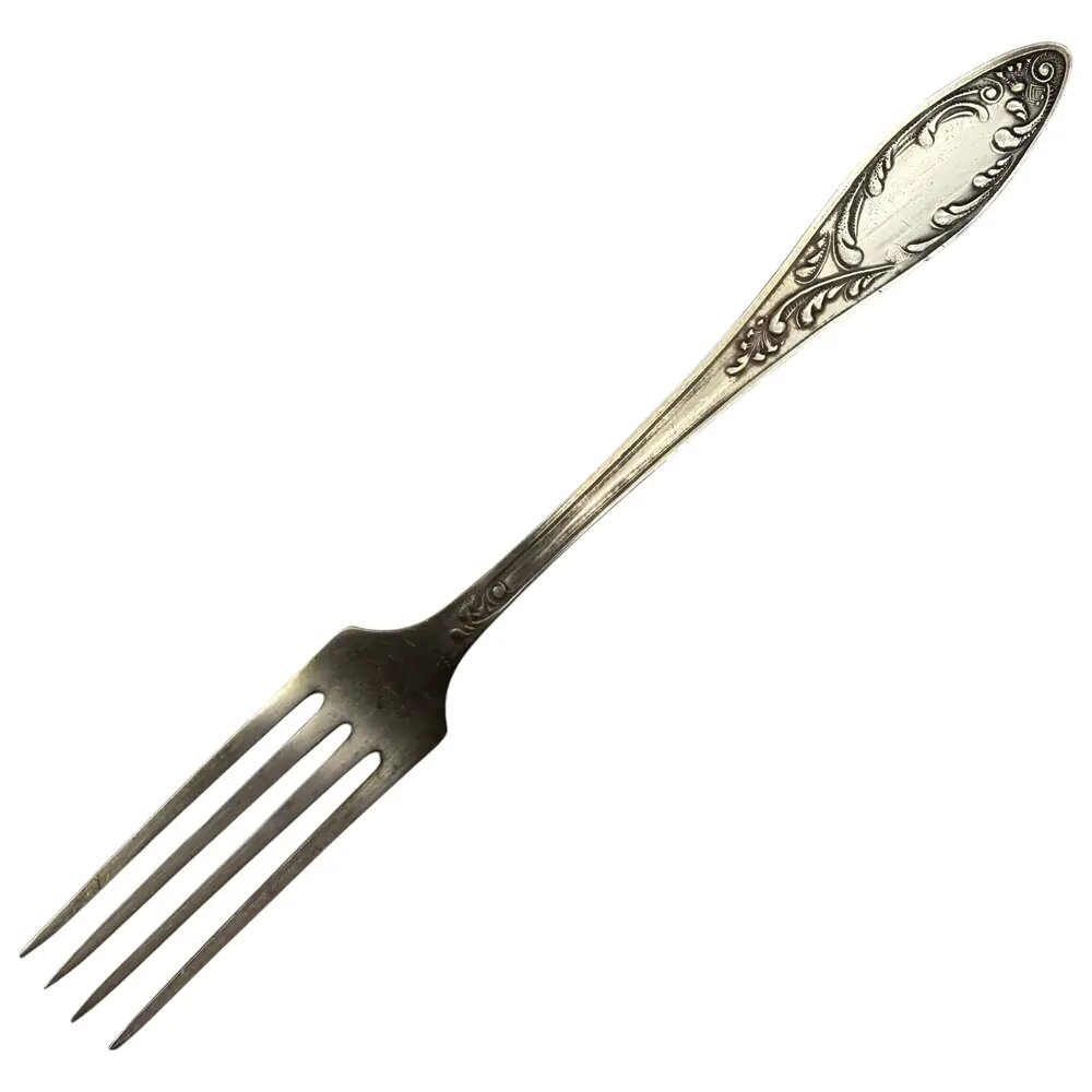 Вилка столовая "Пламя", 20.5 см, 1950-1962 гг, МНЦ, Кольчугино, СССР