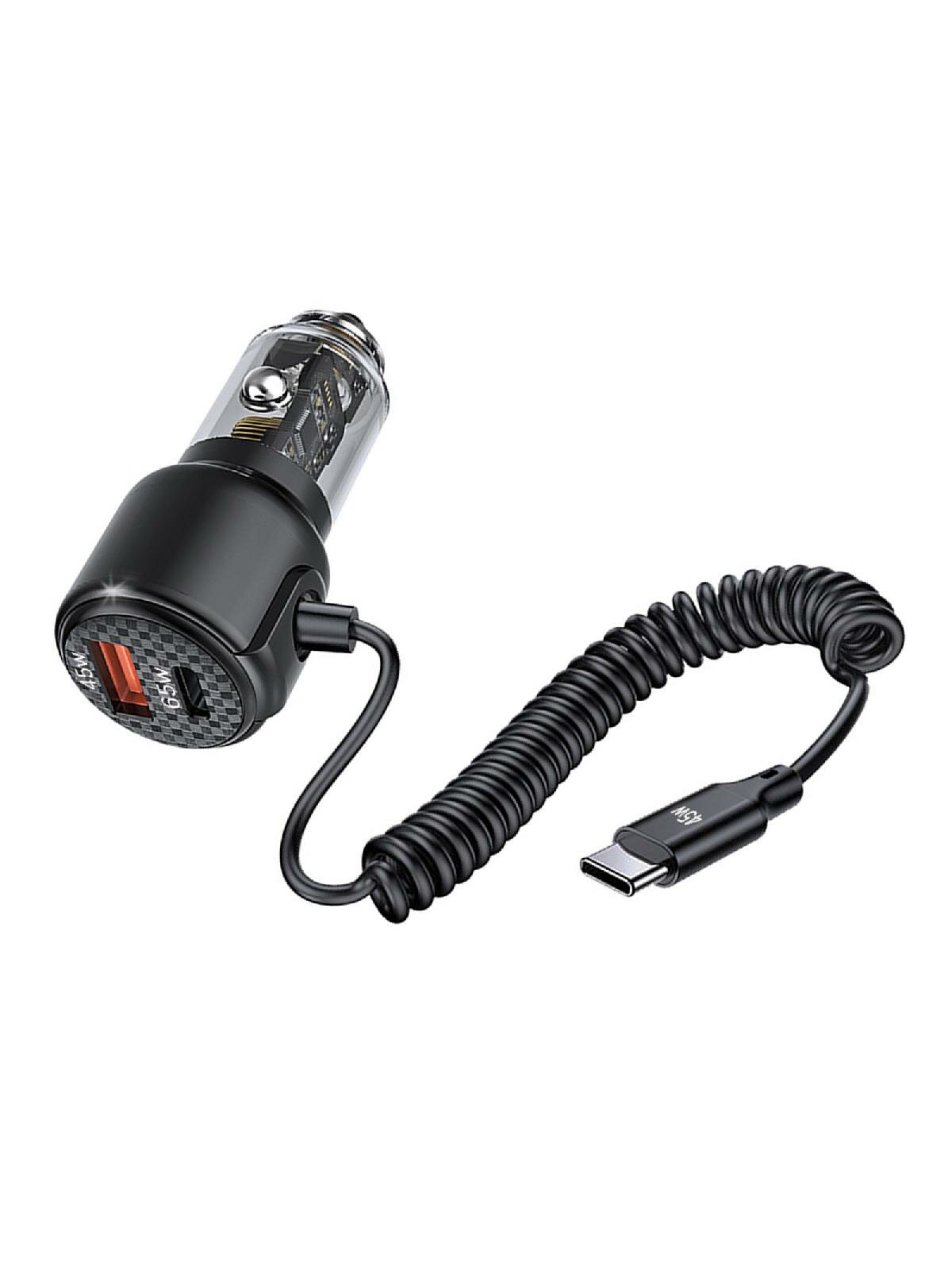 12-24 В для автомобиля для грузовика SUV USB C Адаптер для зарядки Type-C Автомобильное зарядное устройство 65 Вт Быстрая зарядка