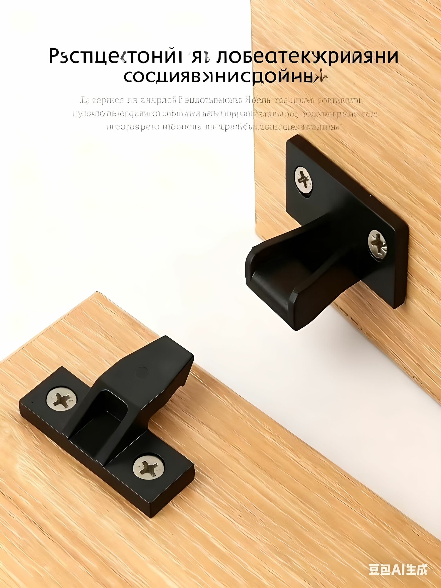 Универсальное Т-образное крепление для установки фальш-панелей, перегородок и декоративных стендов - 4 комплекта