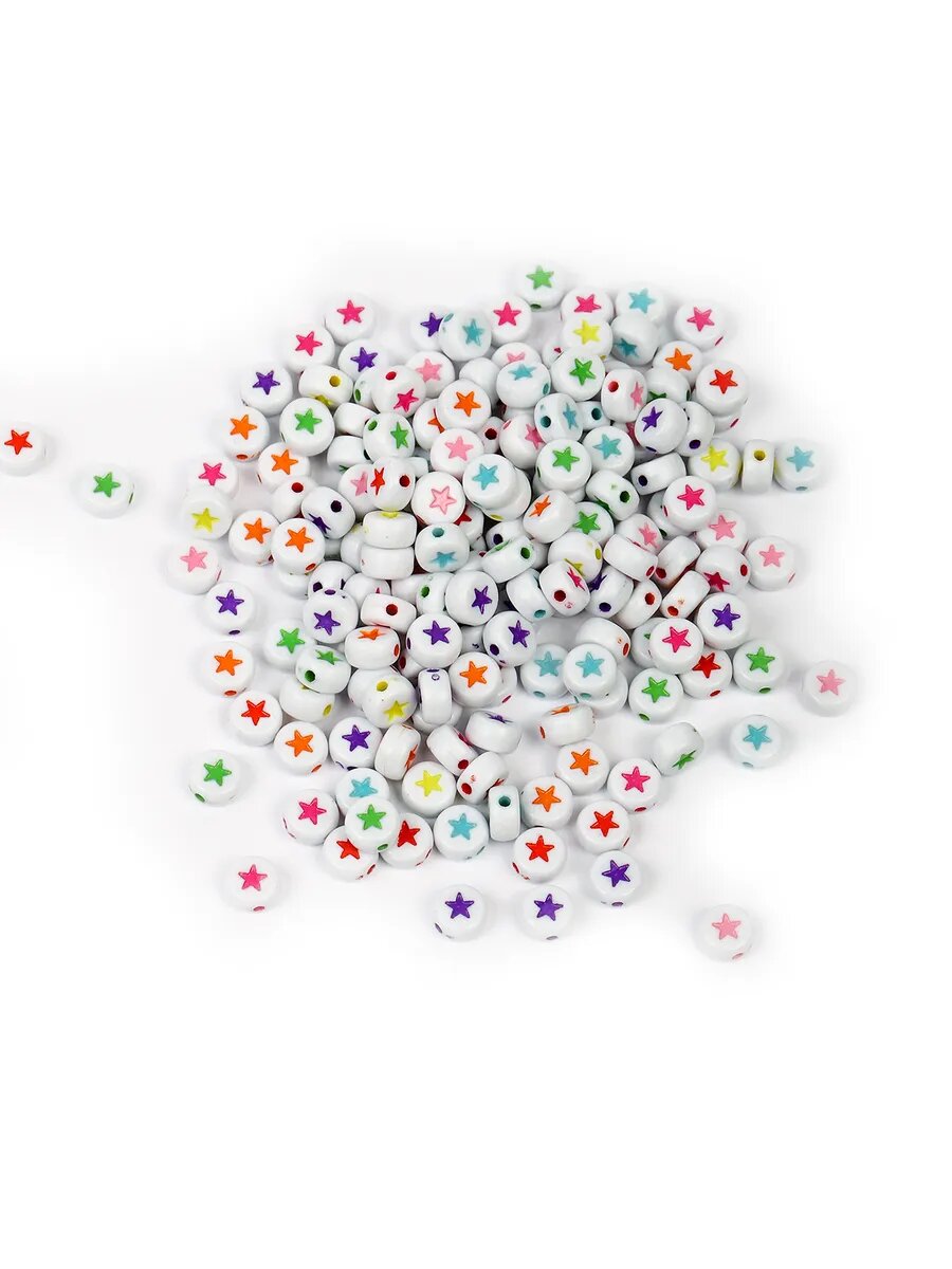 Бусины звездочки арт. M4H-B013 уп.50г (300 ± 10 шт)