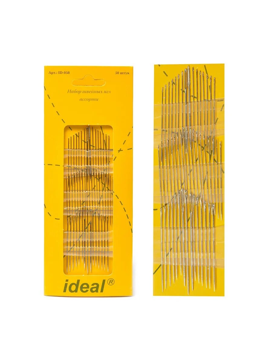 Набор швейных ручных игл ассорти уп 50 игл
